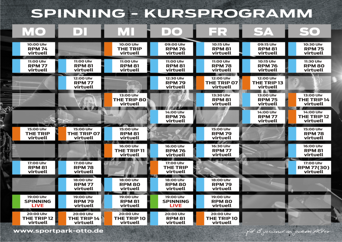 Wochenplan Kurse - Sport- und Gesundheitspark Otto